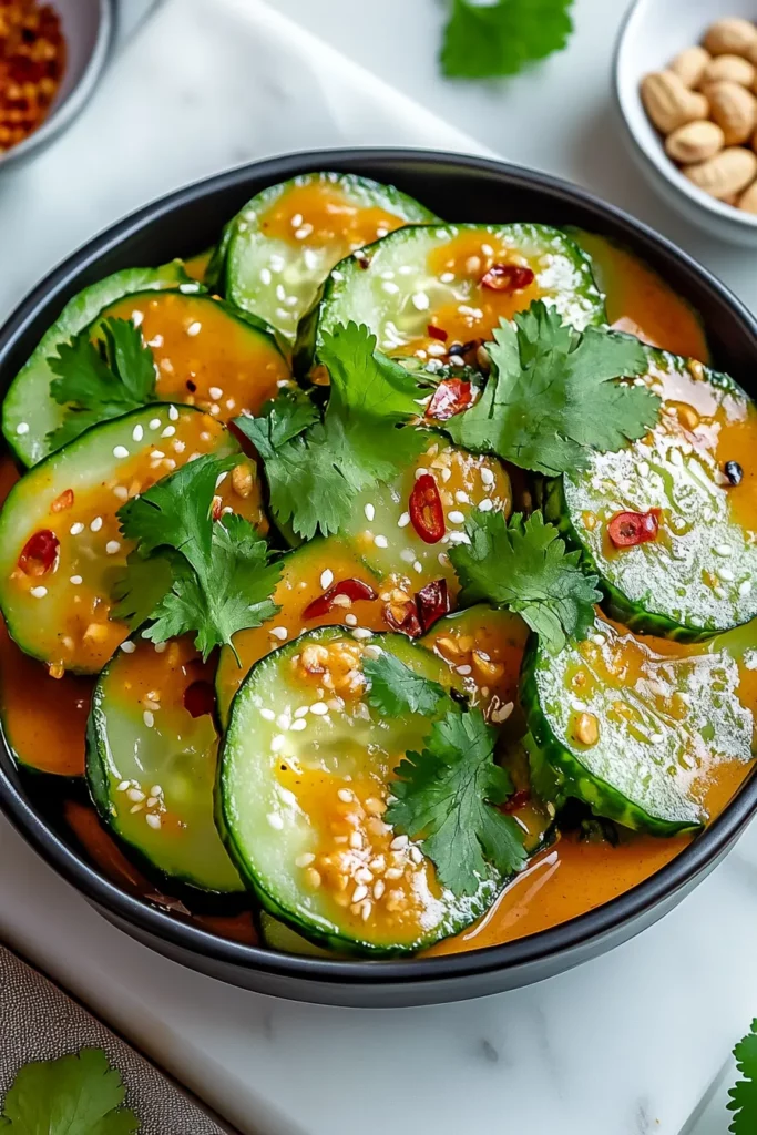 Cucumbers in Spicy Peanut Sauce – Tidy Recipes
