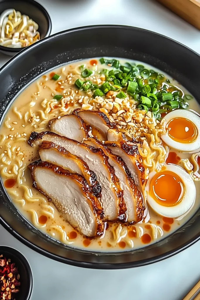 Fiery Chicken Ramen with Creamy Garlic Sauce – Tidy Recipes