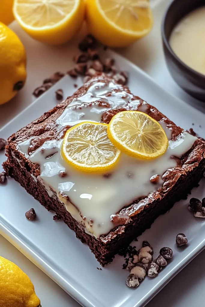 Tangy Lemon Brownies with Creamy Glaze – Tidy Recipes