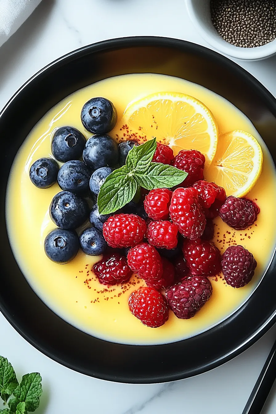 Creamy Lemon Posset with Fresh Berries – Tidy Recipes