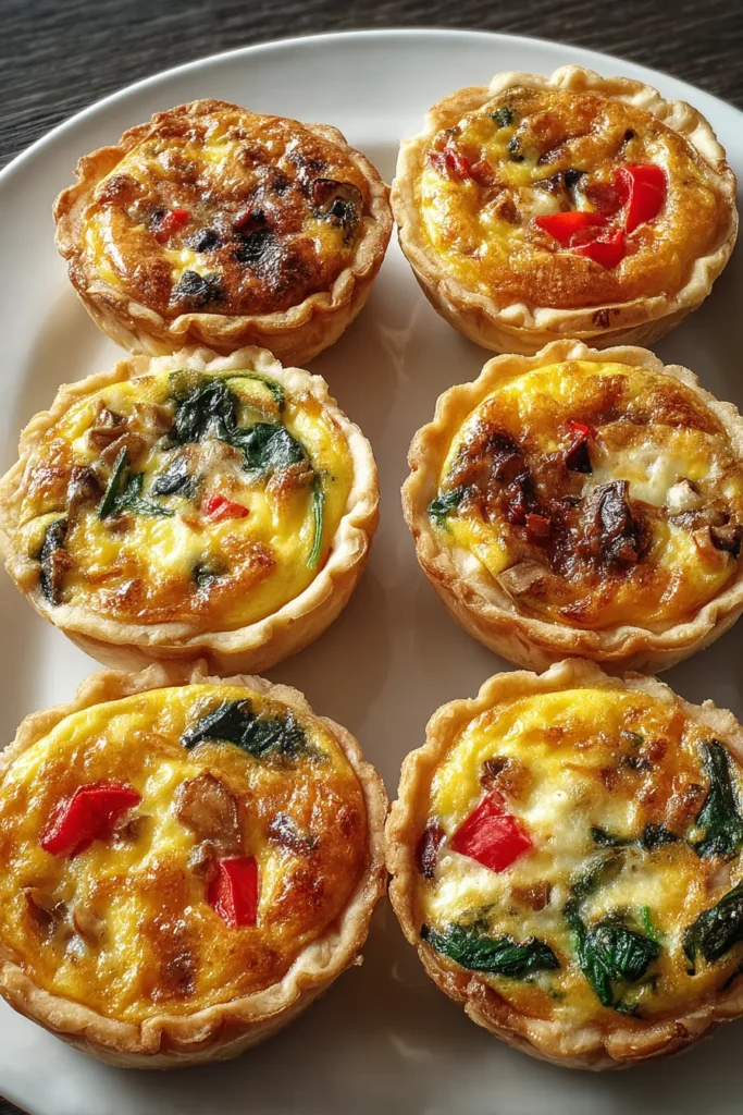 Savory Baked Mini Quiches with Flaky Crust – Tidy Recipes
