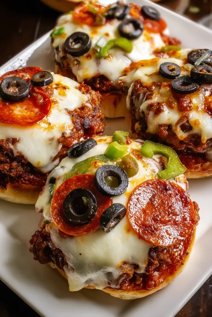 Cheesy Italian Burgers with Pizza Toppings – Tidy Recipes