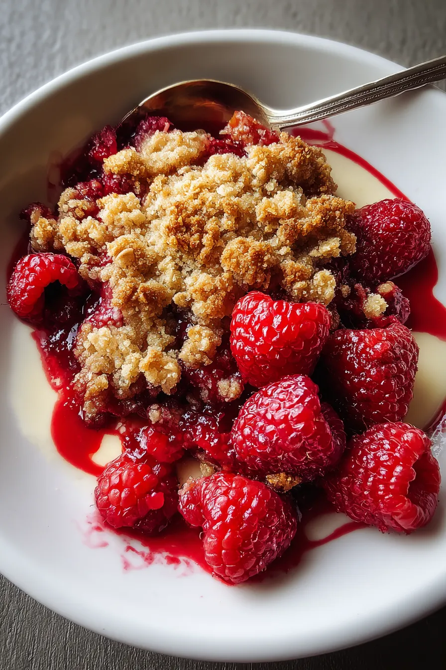 Warm Spiced Raspberry Crumble – Tidy Recipes