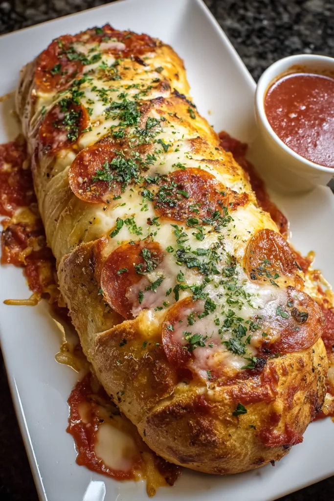 Savory Baked Italian Stromboli with Melted Cheese – Tidy Recipes