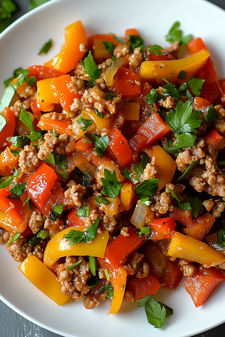 Ground Turkey and Peppers – Tidy Recipes
