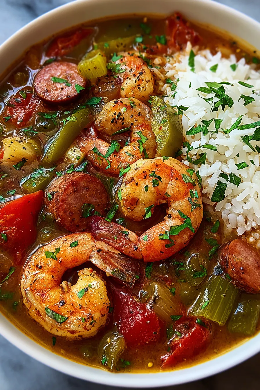 Savory Shrimp and Sausage Gumbo – Tidy Recipes