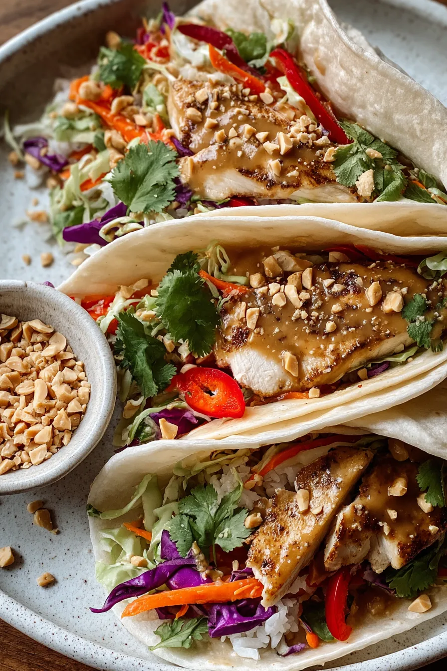 Thai Peanut Chicken Wraps – Tidy Recipes