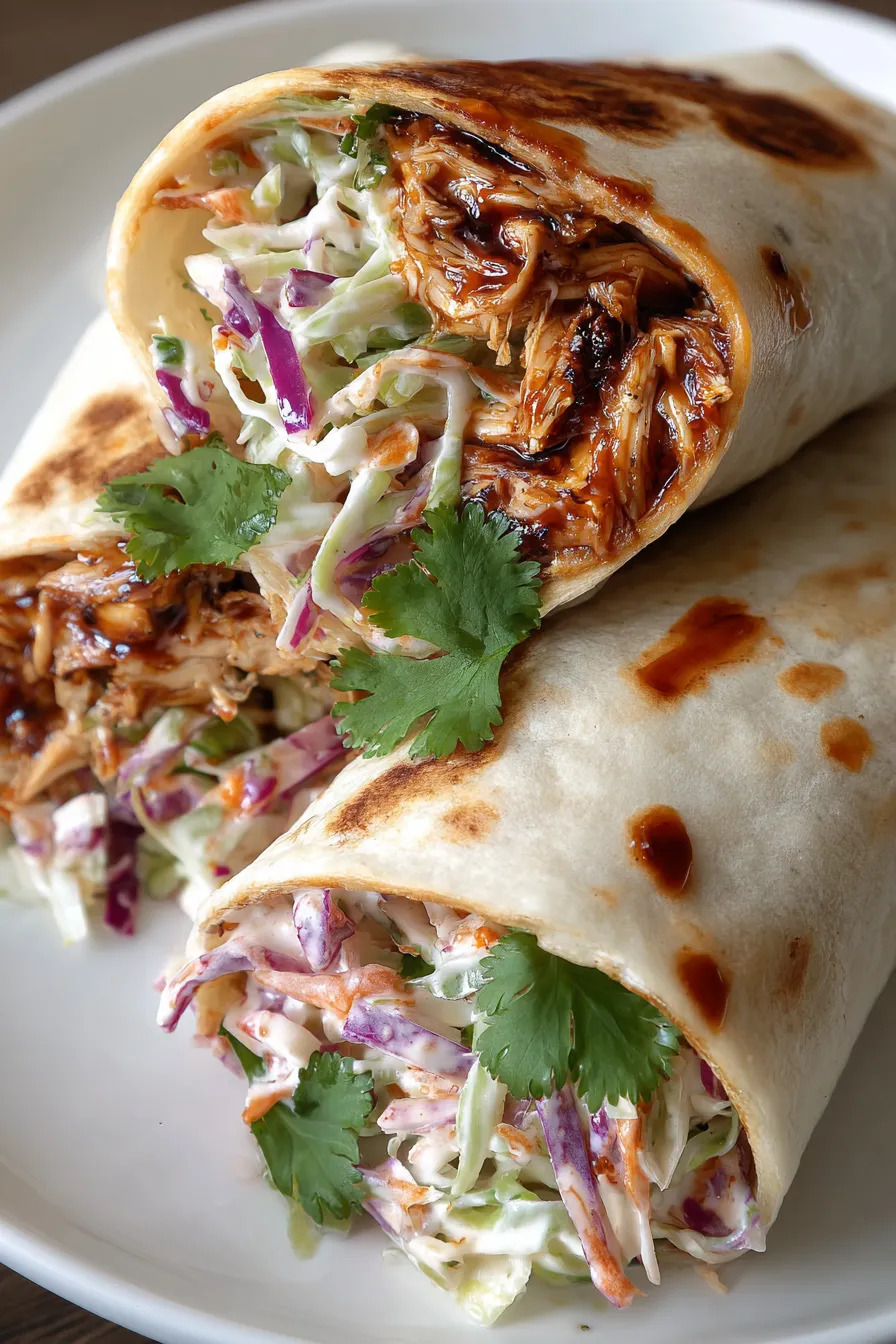 BBQ Chicken Coleslaw Wraps – Tidy Recipes