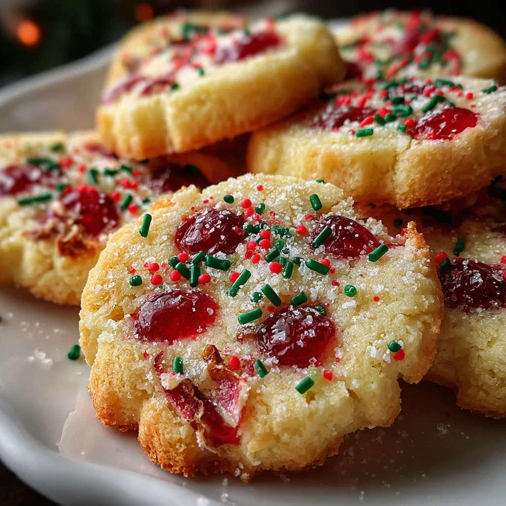 Christmas Maraschino Cherry Shortbread Cookies – Tidy Recipes