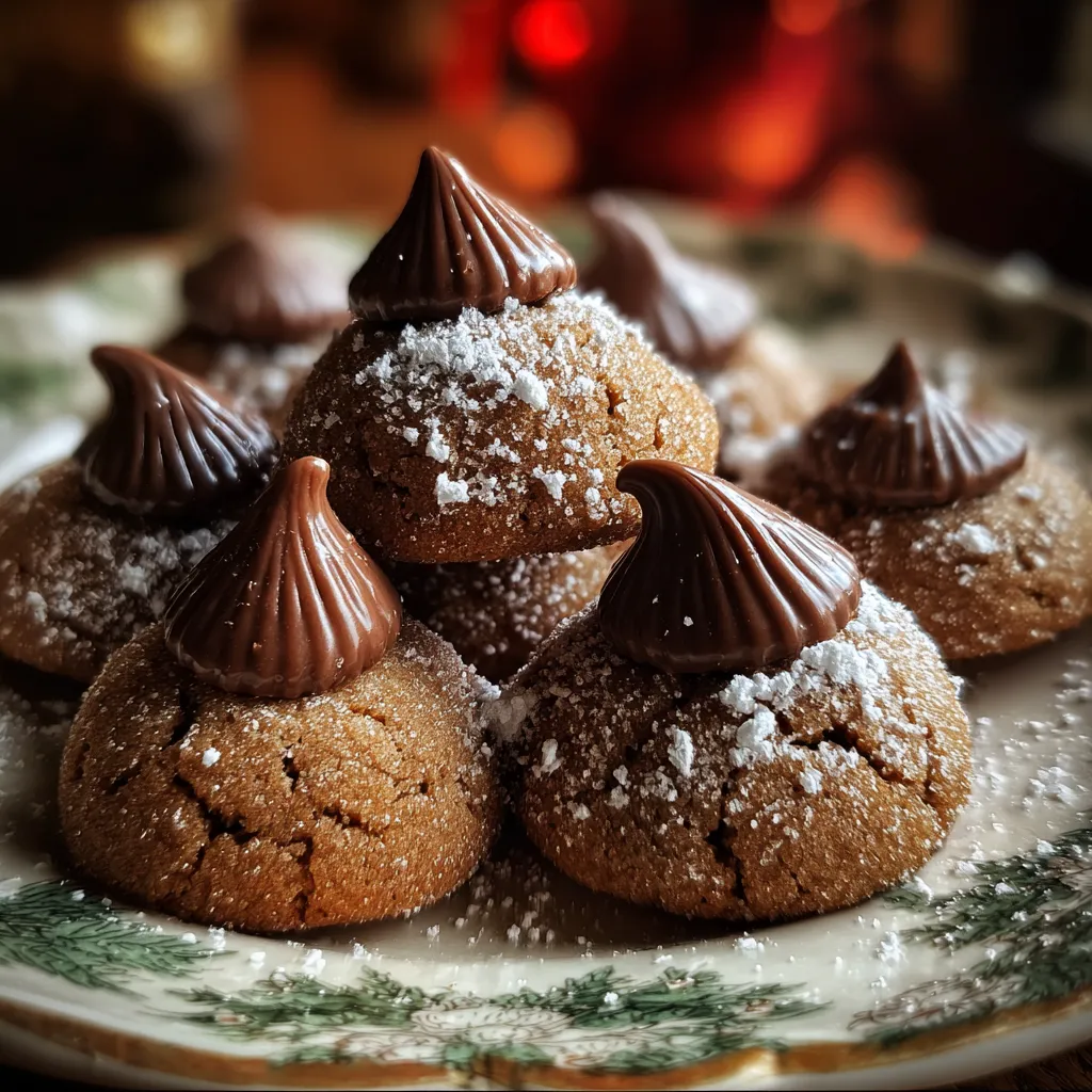 Gingerbread Kiss Cookies – Tidy Recipes