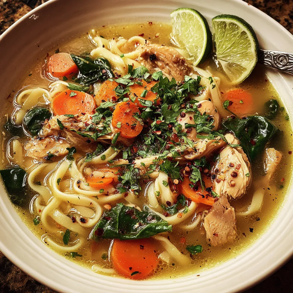 Ginger Garlic Chicken Noodle Soup – Tidy Recipes
