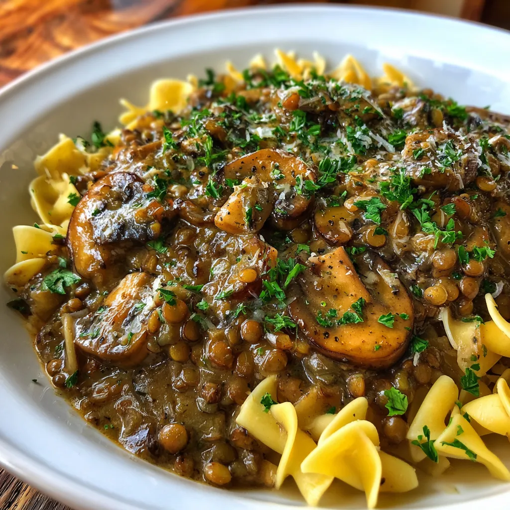 Lentil Mushroom Stroganoff – Tidy Recipes