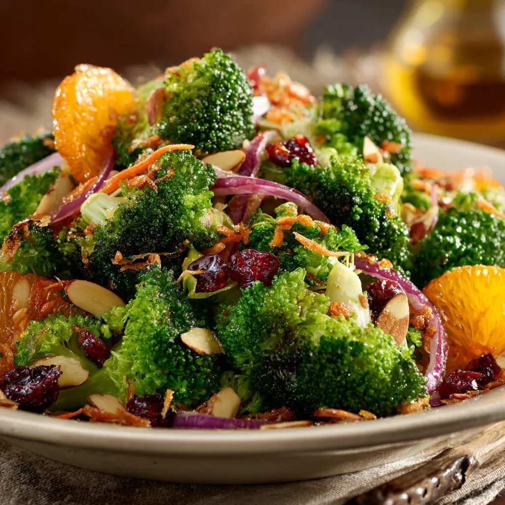 Crispy Citrus Broccoli Salad with Toasted Almonds – Tidy Recipes