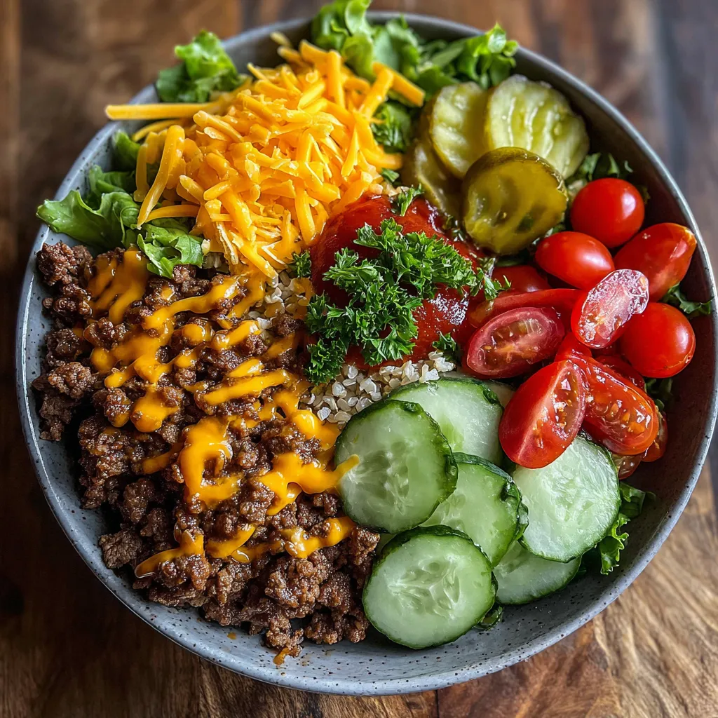 High-Protein Cheeseburger Bowls – Tidy Recipes