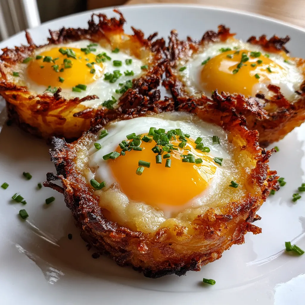 Eggs in Crispy Hash Brown Baskets – Tidy Recipes