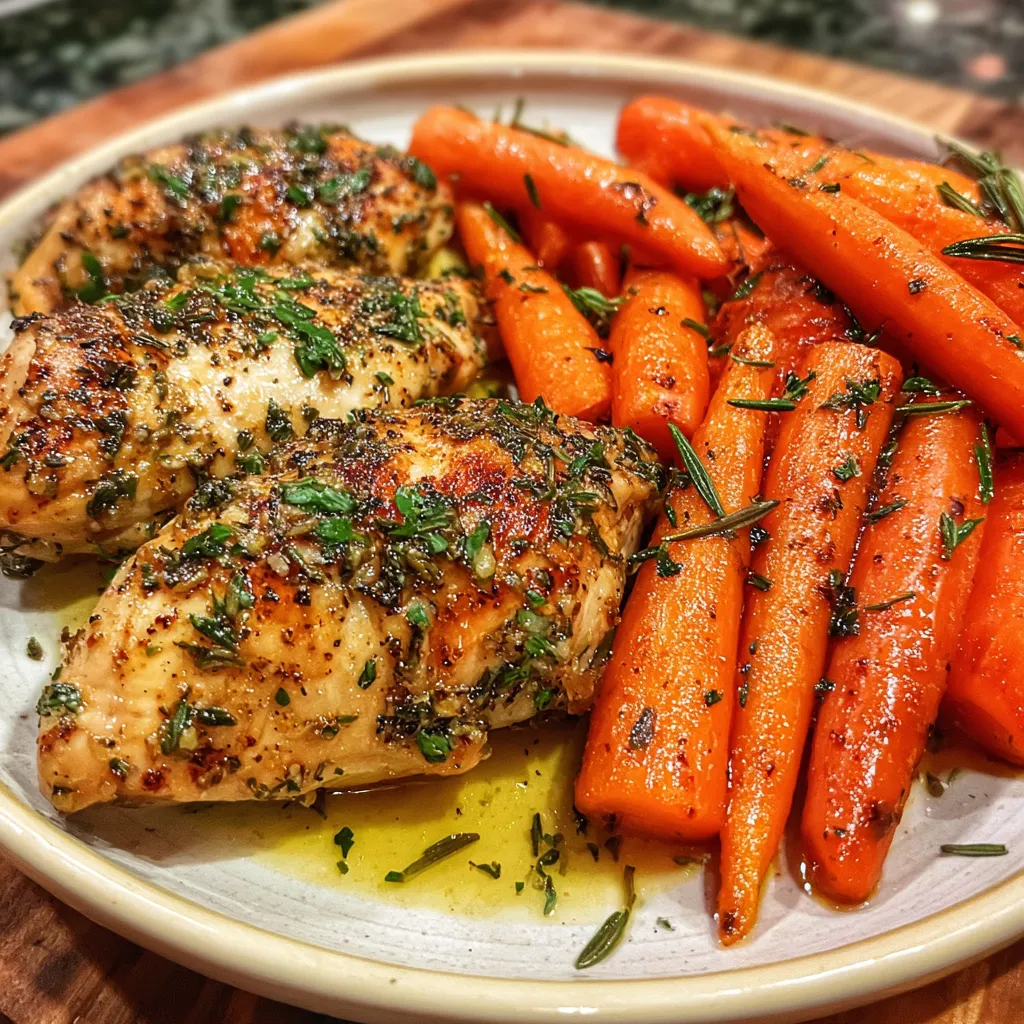 Garlic Herb Chicken & Carrot Plate – Tidy Recipes
