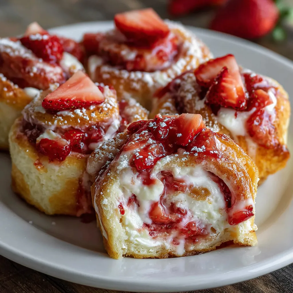 Strawberry Cheesecake Rolls – Tidy Recipes