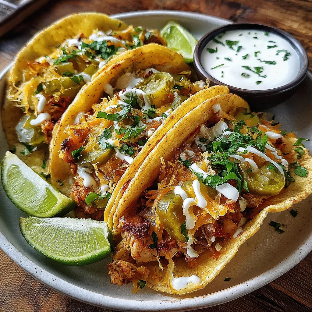 Dill Pickle Ranch Smash Chicken Tacos with Crispy Cheese Lace – Tidy ...