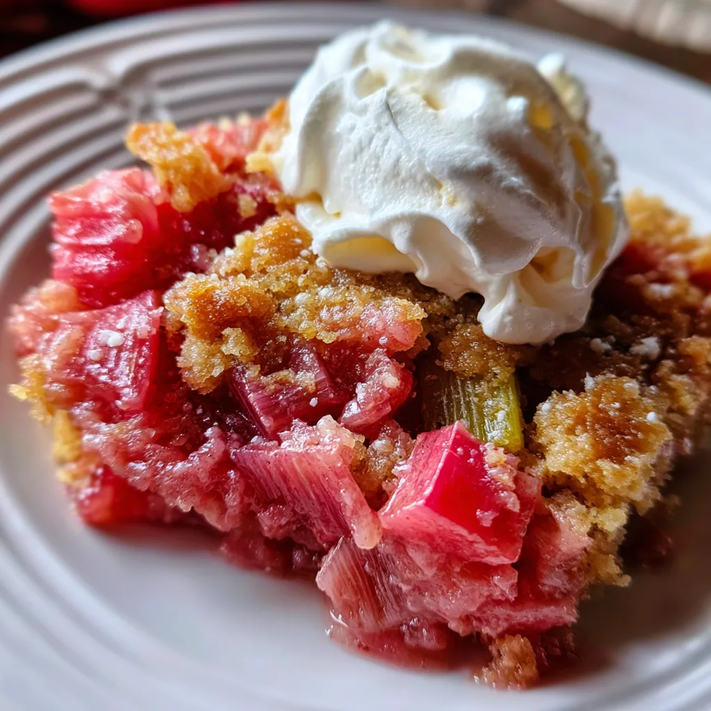 Classic Rhubarb Dump Cake – Tidy Recipes